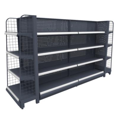 China Support customized single-sided and multi-layer supermarket shelves with complete specifications for sale