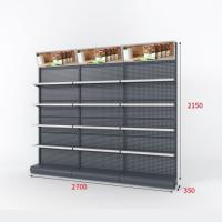 China Support customized single-sided and multi-layer supermarket shelves with complete specifications for sale