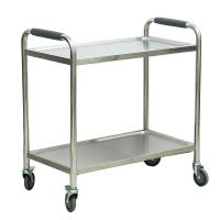 China Beauty and hairdressing tool cart special price medical stainless steel trolley manicure trolley two-layer shelf medical for sale