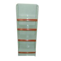 China Supermarket shelf black-and-white double-sided hole board shelf convenience store snack shelf customization for sale