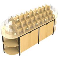China Food shelf supermarket display shelf convenience store steel wooden shelf candy, dried fruit, loose grain food shelf for sale