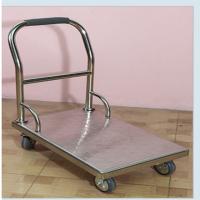 China Flat Folding Trolley Supermarket Warehouse Goods Pull Cargo Mute stainless steel flat car factory price sales for sale