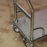 China Flat Folding Trolley Supermarket Warehouse Goods Pull Cargo Mute stainless steel flat car factory price sales for sale