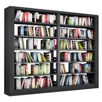 China Steel office bookshelf school bookshelf multilayer steel Library Mobile bookshelf for sale