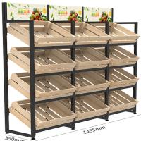 China 2023 Upgrade version grocery store snack food fruit stand display rack bosn retail used supermarket super shop rack for sale