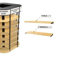 China factory direct sale supermarket promotion retail shop counter shelves with fruit vegetable wood snack display rack for sale