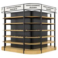 China factory direct sale supermarket promotion retail shop counter shelves with fruit vegetable wood snack display rack for sale