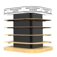 China factory direct sale supermarket promotion retail shop counter shelves with fruit vegetable wood snack display rack for sale