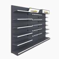 China convenience store fruit stand mini market snack food stationery shop display wooden vegetable rack for sale