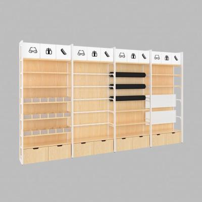 China Showroom Display Rack Grocery Shelving Gondola Retail Store Shelving Racks For Shop Displays for sale