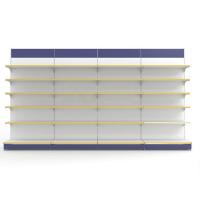 China Wooden Shelf Gondola Shelving Units Retail Shelf Cosmetics Gondola Shelving Shelf for sale