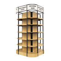 China Wan Hongxin Factory Wholesales Retail Grocery Store Wooden Display Supermarket Racks Shelves Shelf for sale