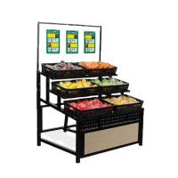 China Wooden Retail store supermarket grocery store shelves shelving display gondola rack for sale