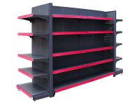 China Single Sided Steel Supermarket Shelves Metal Display Racks For Customized Gondola Shop Shelves for sale