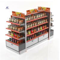 China supermarket shop store display metal iron shelf shelving rack racking gondola for sale