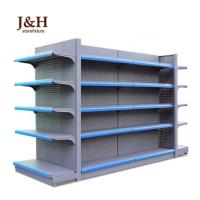 China supermarket shop store display metal iron shelf shelving rack racking gondola for sale
