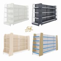 China Head Supermarket Shelf Rack Kiosk Shop Heavy Duty Metallic Single Sided Rack for sale