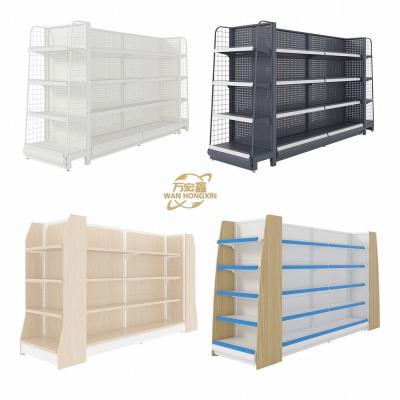 China Head Supermarket Shelf Rack Kiosk Shop Heavy Duty Metallic Single Sided Rack for sale