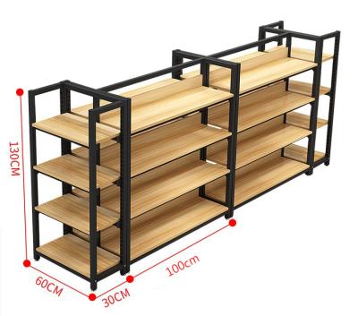 China Customized Supermarket Display Shelves White And Red 5 Layers Gondola Rack for sale
