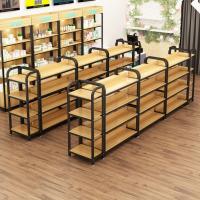 China Customized Supermarket Display Shelves Heavy Duty Double Sided Grocery Rack for sale