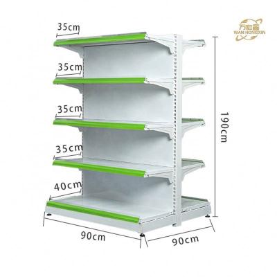 China Metal Gondola Shelf used supermarket advertising gondola rack for sale
