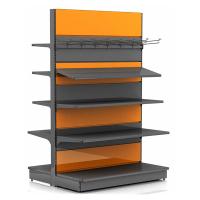 China Metal Gondola Shelf used supermarket advertising gondola rack for sale