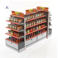 China Customized Used Adjustable Layer Double-sided Metal Gondola Shelf Retails Racks for sale