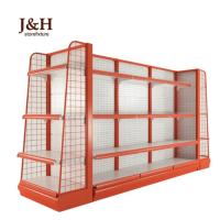 China Customized Used Adjustable Layer Double-sided Metal Gondola Shelf Retails Racks for sale