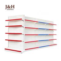 China Double Sided Supermarket Display Shelves Metal Retail Stand For Shop for sale