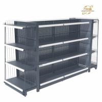 China Wan Hongxin Single-side Supermarket Gondola Wall-to-wall Shelves for sale