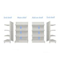 China Wan Hongxin Single-side Supermarket Gondola Wall-to-wall Shelves for sale