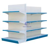 China 4 Layers Supermarket Display Shelves Customized Double Sided Heavy Duty for sale