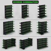 China Customized Used Wholesale metal wood shelves for supermarket/pharmacy/store for sale