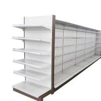 China Liquor Store Laminate Storage Shelves Gondola Fixtures Displays Retail Shelving for sale