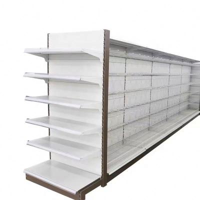 China Liquor Store Laminate Storage Shelves Gondola Fixtures Displays Retail Shelving for sale