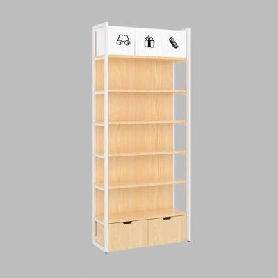 China Grocery Store Laminate Storage Shelves Supermarket Gondola Shelving Light Duty for sale