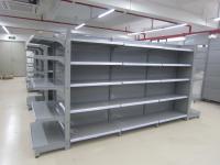 China Grocery Store Laminate Storage Shelves Supermarket Gondola Shelving Light Duty for sale