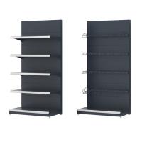 China Convenience Shop Metal Pallet Racks Grocery Gondola Display Shelves Light Duty for sale