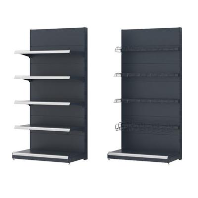 China Convenience Shop Metal Pallet Racks Grocery Gondola Display Shelves Light Duty for sale
