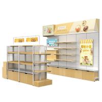 China Convenience Shop Metal Pallet Racks Grocery Gondola Display Shelves Light Duty for sale