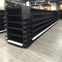 China Adjustable Laminate Storage Shelves Liquor Store Racks Retail Gondola Fixtures for sale