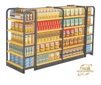China Customized New Designed Combined Grocery Gondola Shelf Display Racks Supermarket with strong supermarket shelves for sale