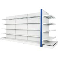 China Anti Corrosive Industrial Shelving Systems Supermarket Display Gondola Steel Shelves for sale
