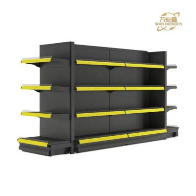 China Grocery Laminate Storage Shelves Customized Supermarket Display Stand for sale