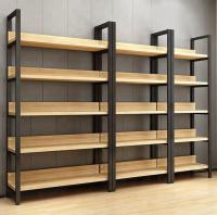 China Grocery Laminate Storage Shelves Customized Supermarket Display Stand for sale