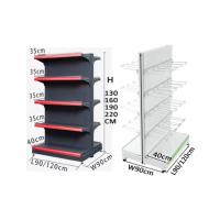 China Wooden Iron Selective Pallet Racking Grocery Display Stand Metal Upright Shelves for sale