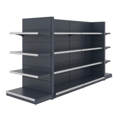 China Metal display rack gondola cosmetics grocery shelves for sale