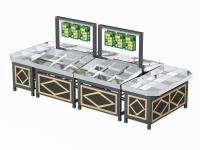 China Metal display rack gondola cosmetics grocery shelves for sale