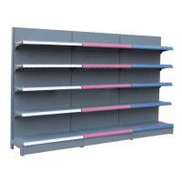 China Metal Supermarket Display Shelves Heavy Duty Grocery Retail Store Shelf for sale