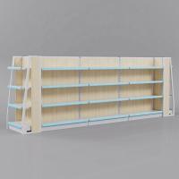 China Customized Supermarket Rack Gondola Shelving Metal Supermarket Shelves Design Racks And Shelves Racks And Shelves Vendor Display for sale